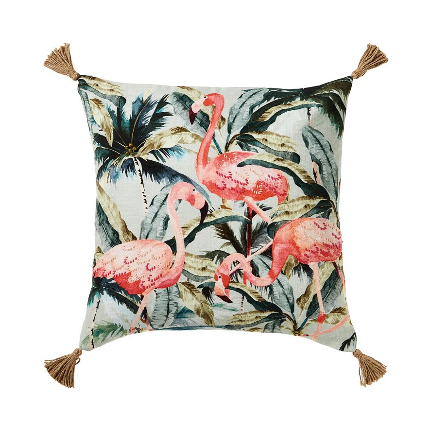 Congo Jungle Flamingo Cushion | Adairs