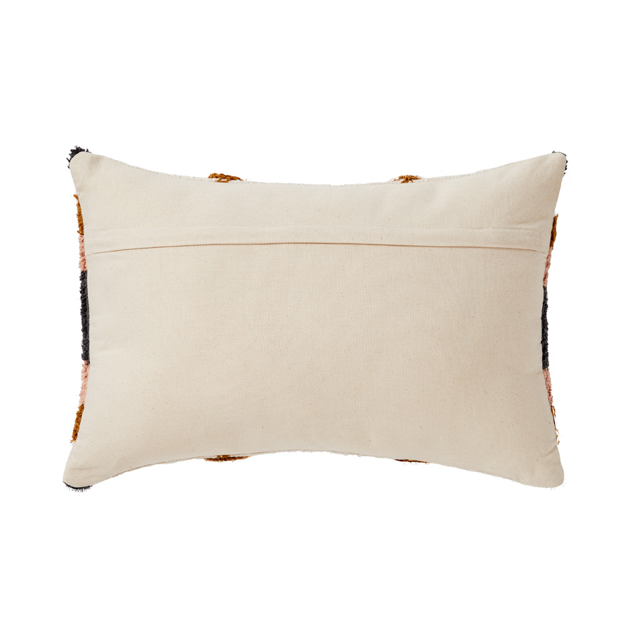 Gibson Tufted Blue & Amber Cushion | Adairs