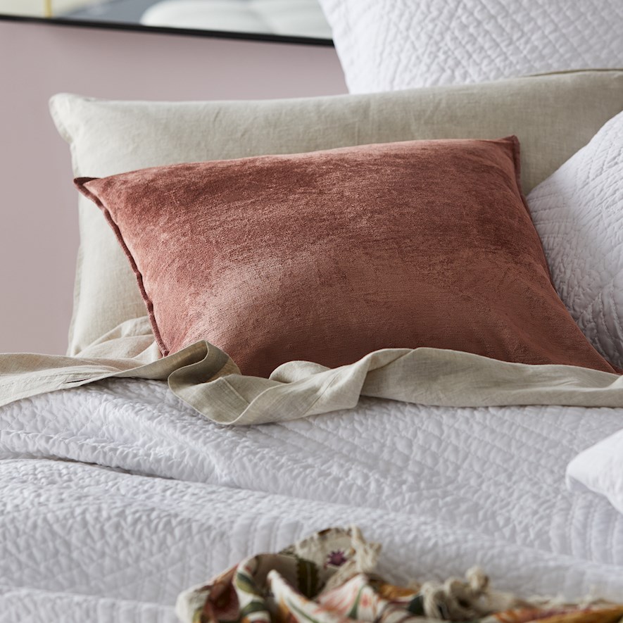 Cairo Velvet Rose Cushion | Adairs