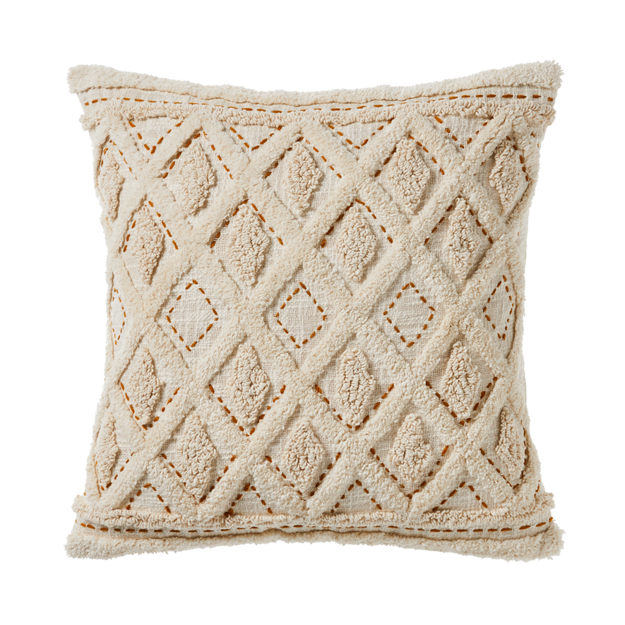 Bari Natural & Mustard Cushion | Adairs