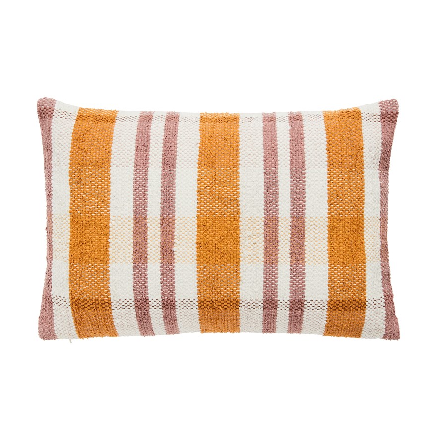 Sierra Mustard & Dusty Rose Check Cushion | Adairs