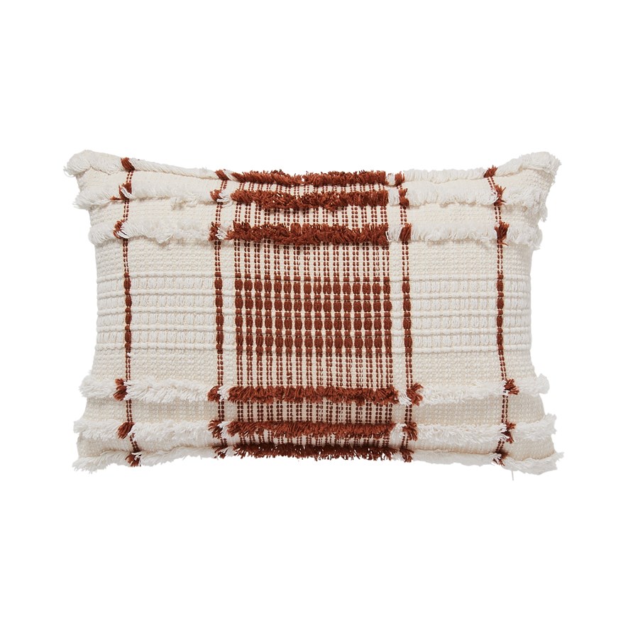 Laya Natural & Brown Long Cushion | Adairs