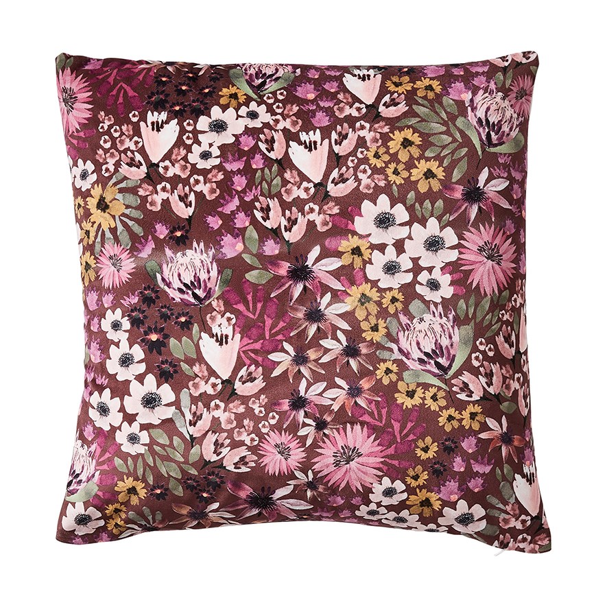 Jessie Floral Berry Cushion | Adairs