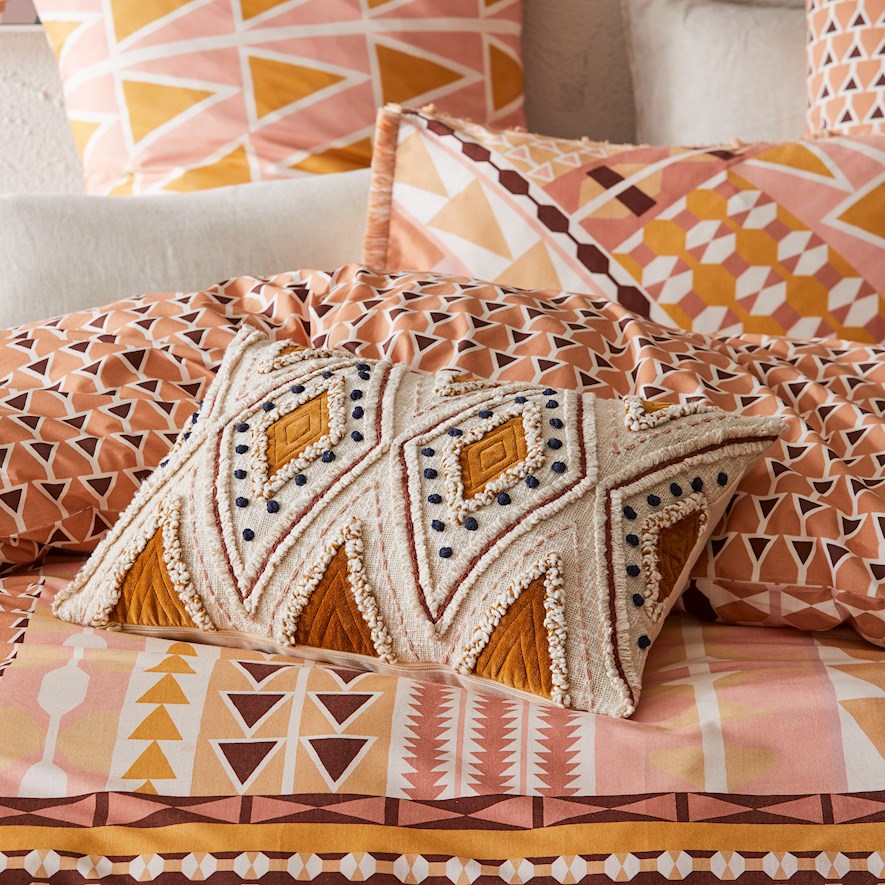 Harley Natural & Amber Cushion | Adairs