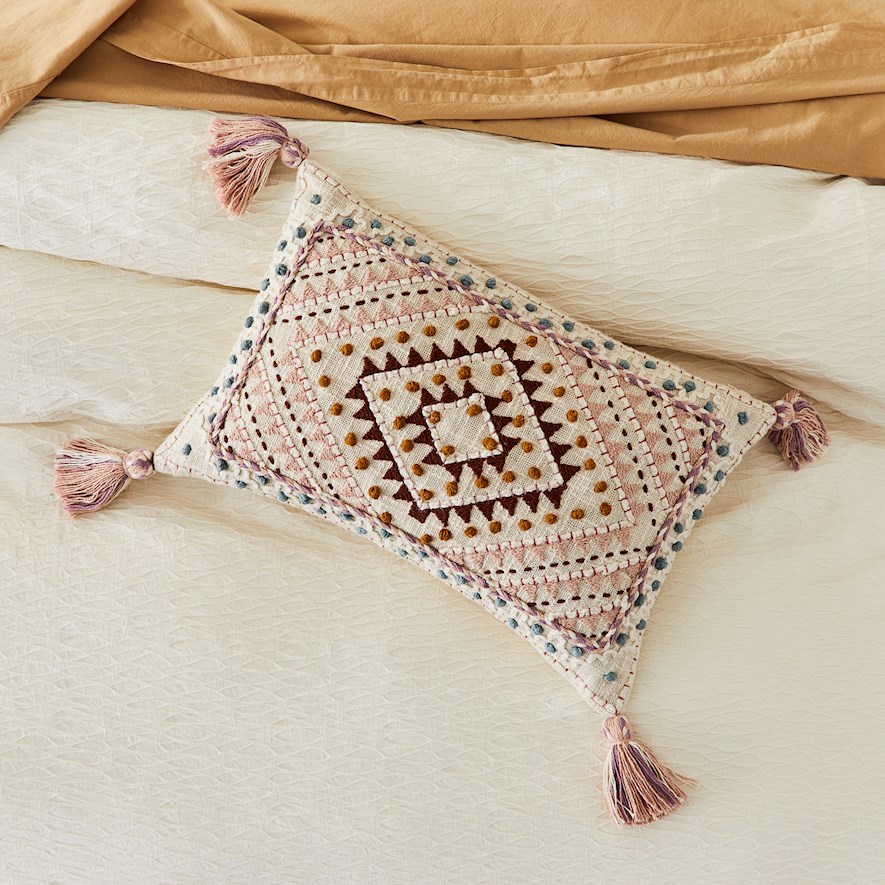 Hazel Pink & Blue Cushion | Adairs