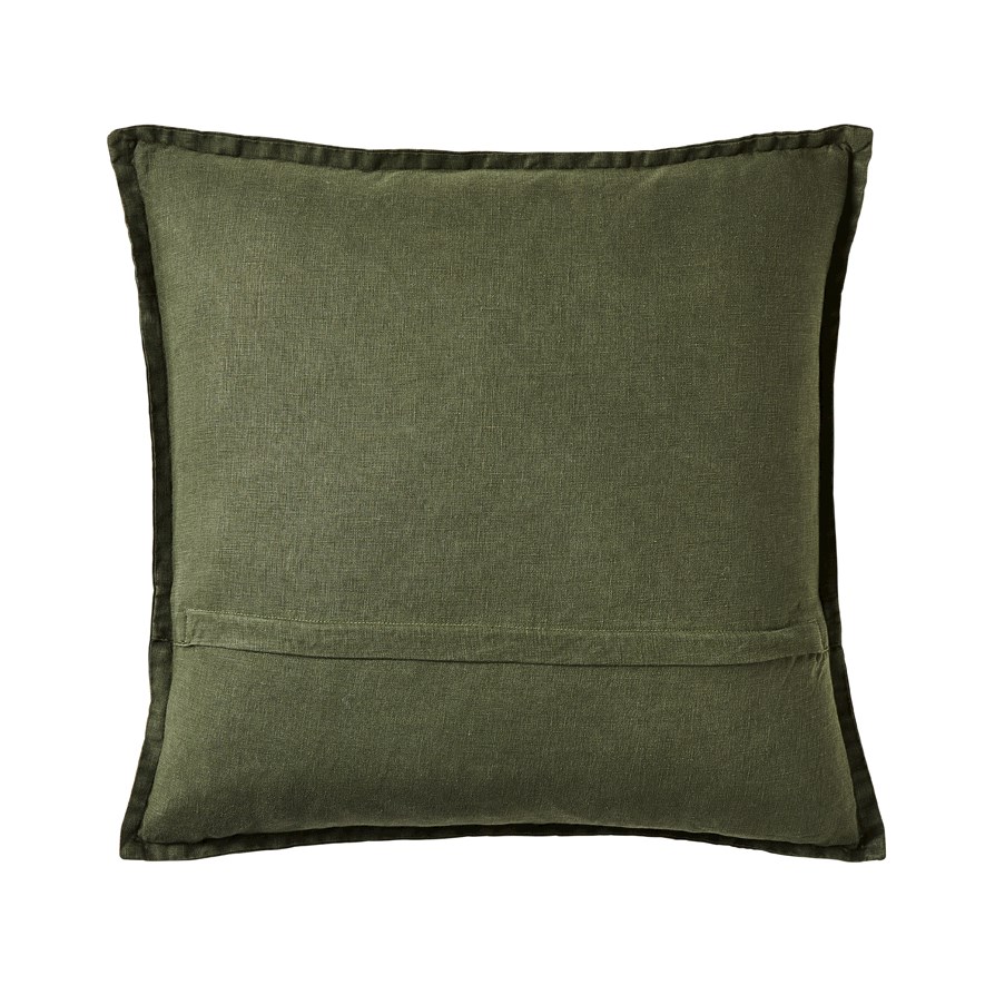 Belgian Pine Vintage Washed Linen Cushion | Adairs
