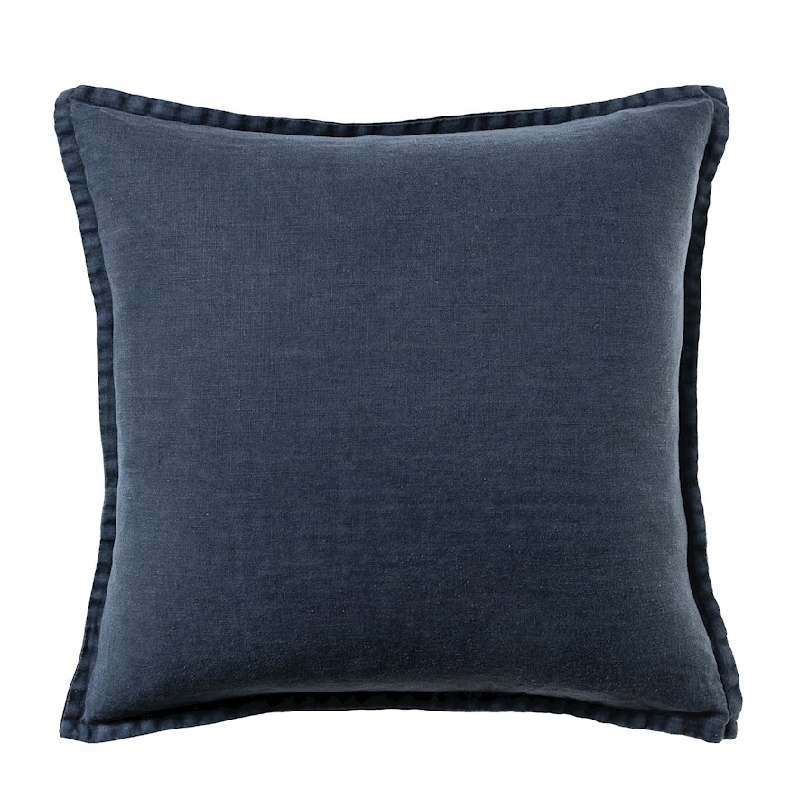 Belgian Slate Vintage Washed Linen Cushion | Adairs