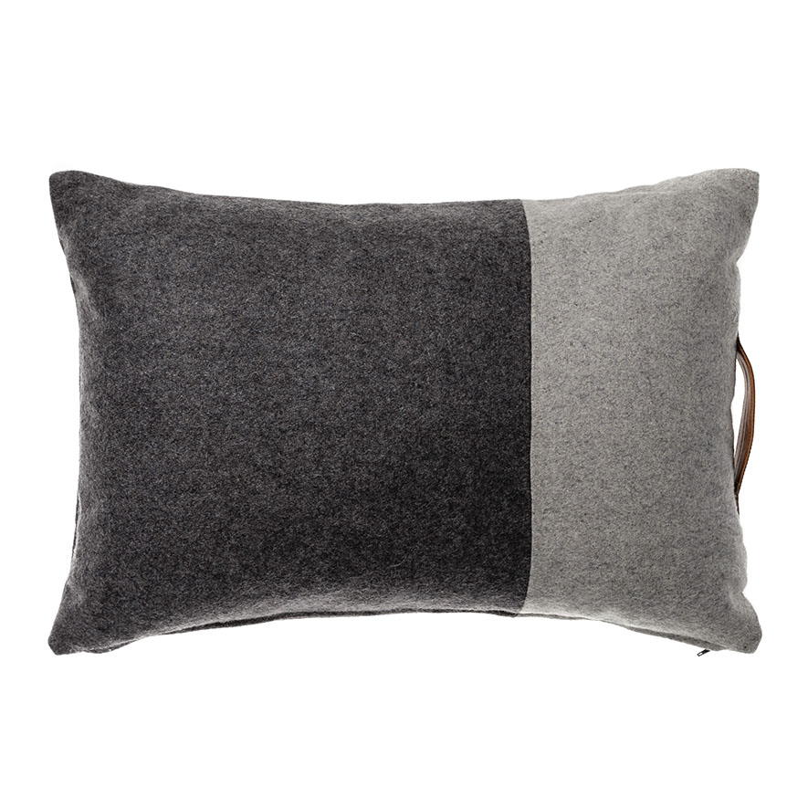 Home Republic - Zavier Felt Cushion Charcoal Grey | Adairs