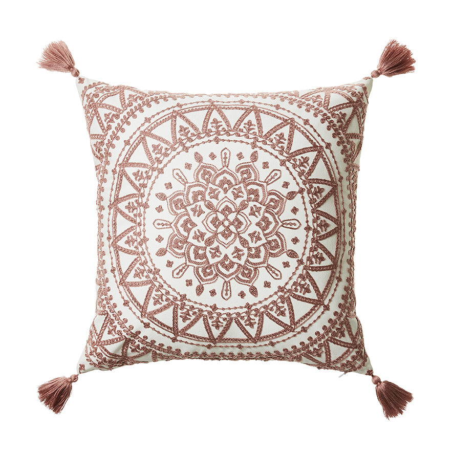 Home Republic - Mandala Cushion Dusty Mauve | Adairs