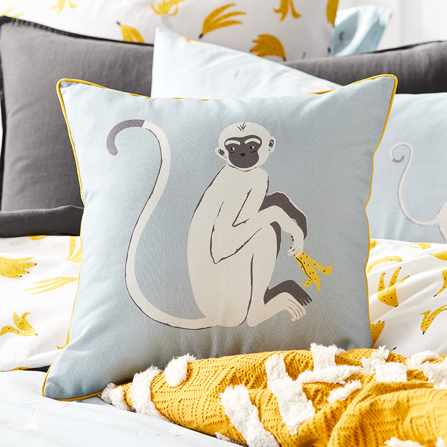Home Republic - Cheeky Monkey Bedlinen Cushion | Adairs
