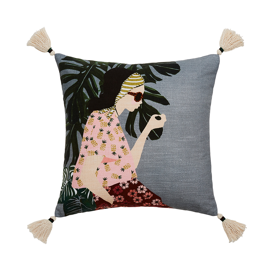 Home Republic - Celebration Of Women Lamai the Garden Girl Cushion | Adairs