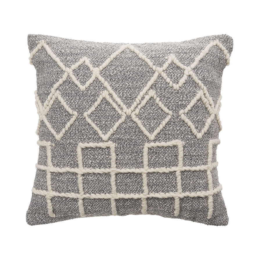Otis Cushion Grey Diamond | Adairs