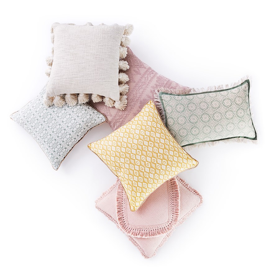 Mercer + Reid - Boracay Fringed Blush Cushion | Adairs