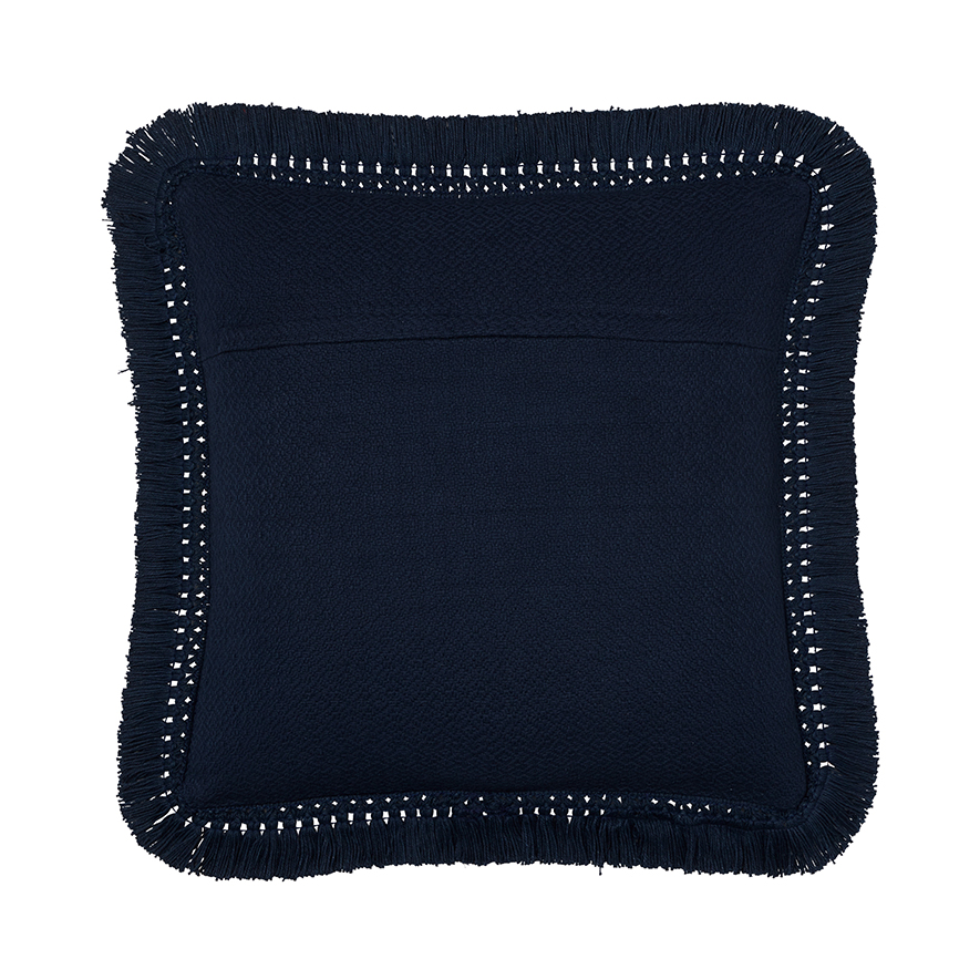 Boracay Navy Fringed Cushion | Adairs