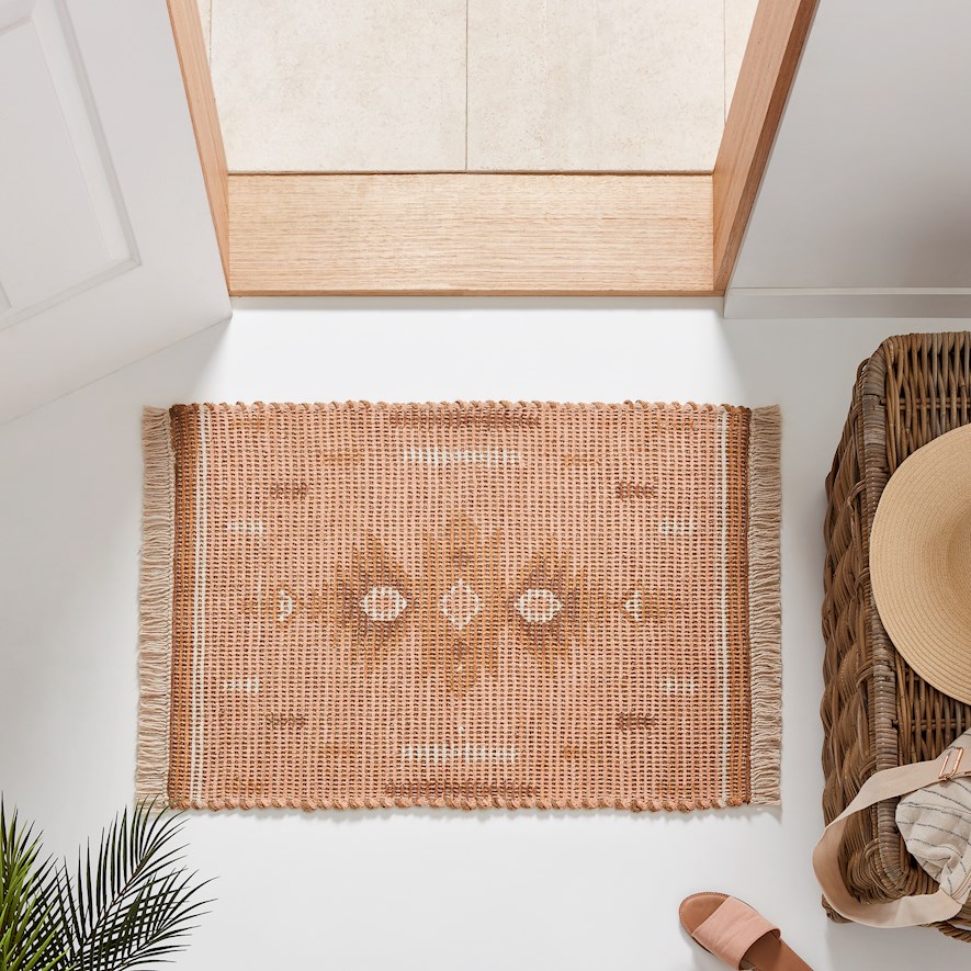 Monte Aztec Caramel Indoor Mat | Adairs