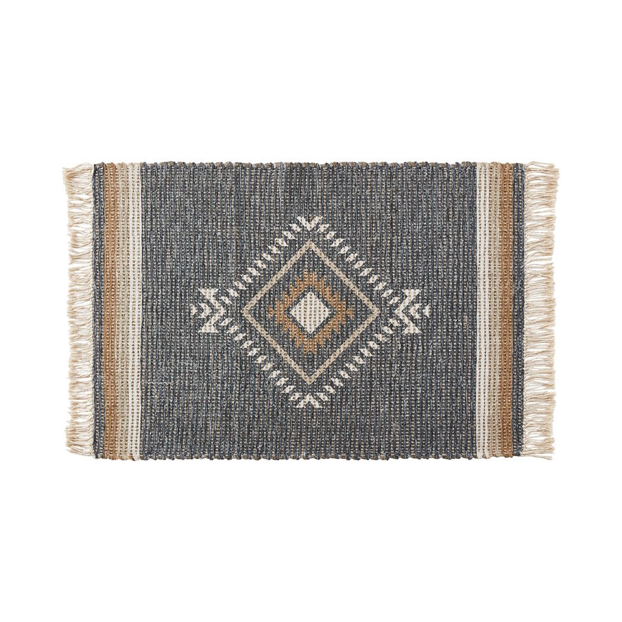 Monte Aztec Grey Indoor Mat | Adairs