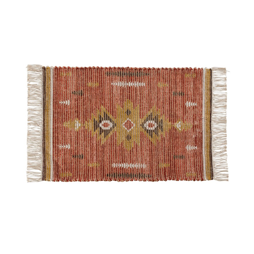 Monte Aztec Rust Indoor Mat | Adairs