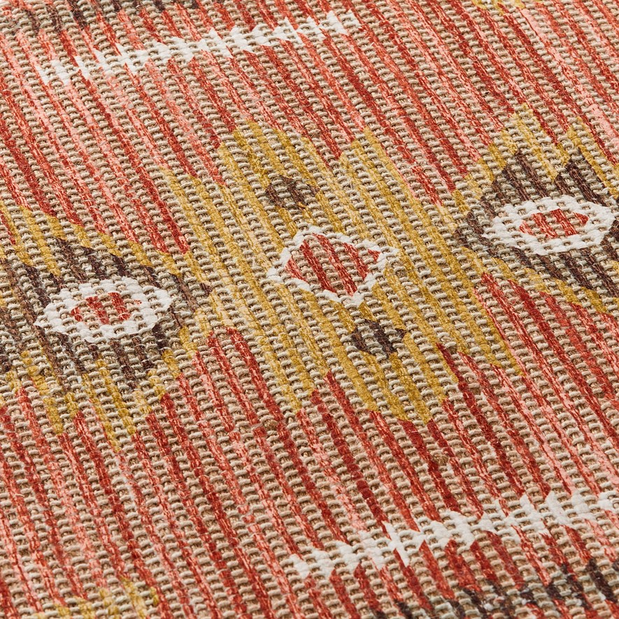 Monte Aztec Rust Indoor Mat | Adairs