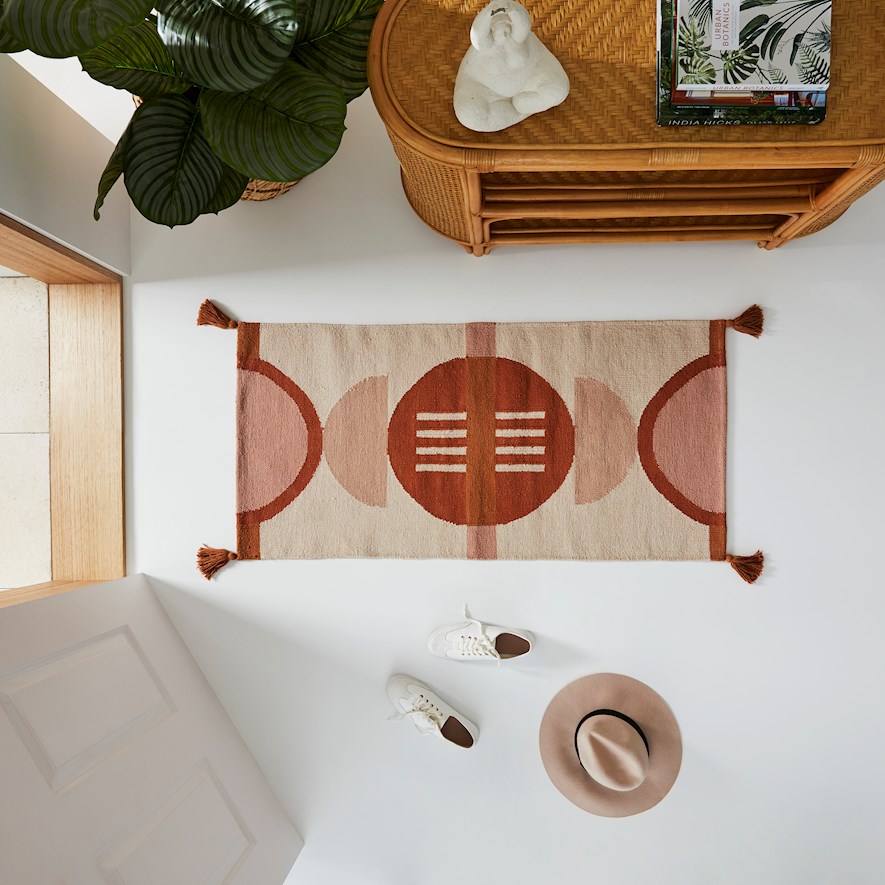 Club Peach Retro Rug Runner | Adairs