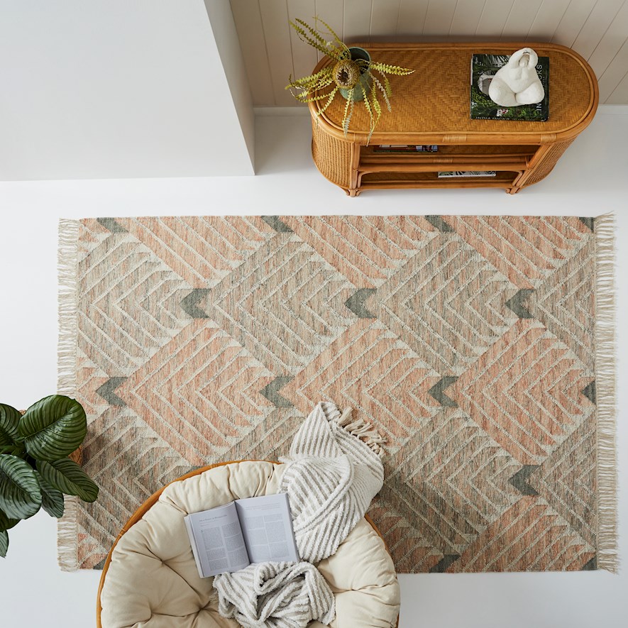 Henrietta Blush Forest Rug | Adairs