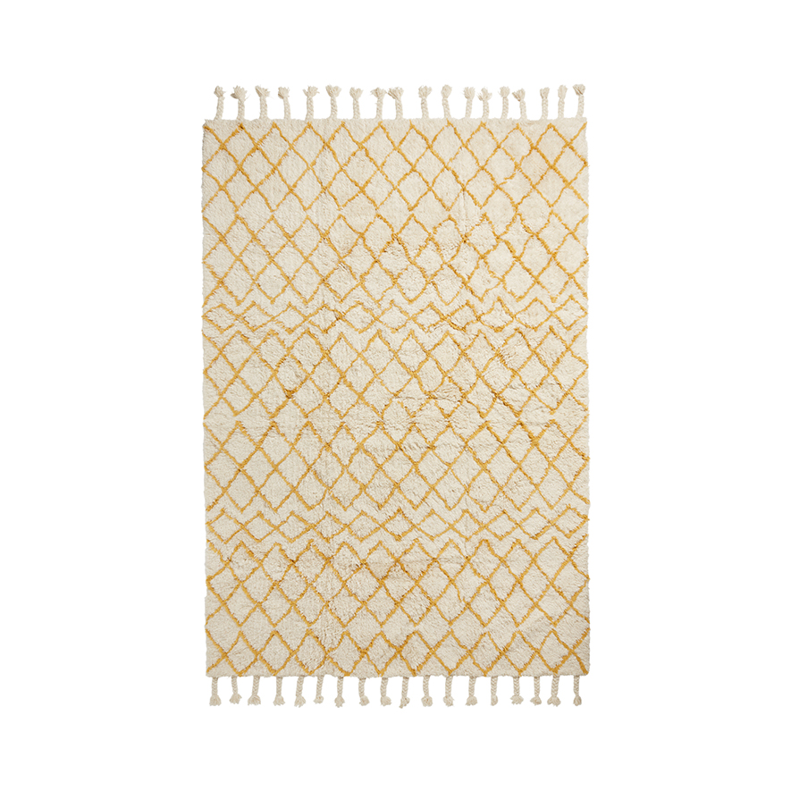 Home Republic - Nordic Rug Natural & Mustard Large | Adairs