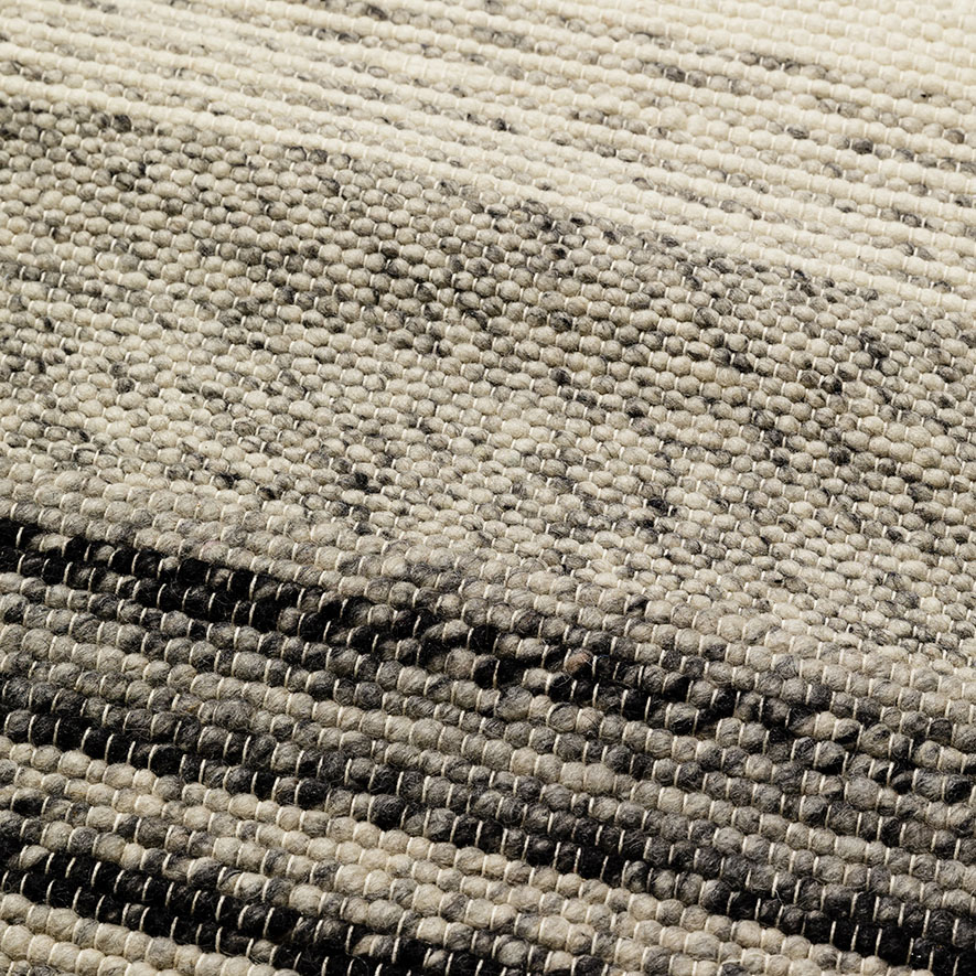 Home Republic - Javi Striped Rug Natural & Coal | Adairs