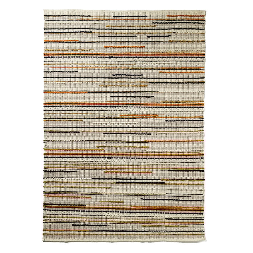 Home Republic - Javi Textured Rug Natural & Rust | Adairs