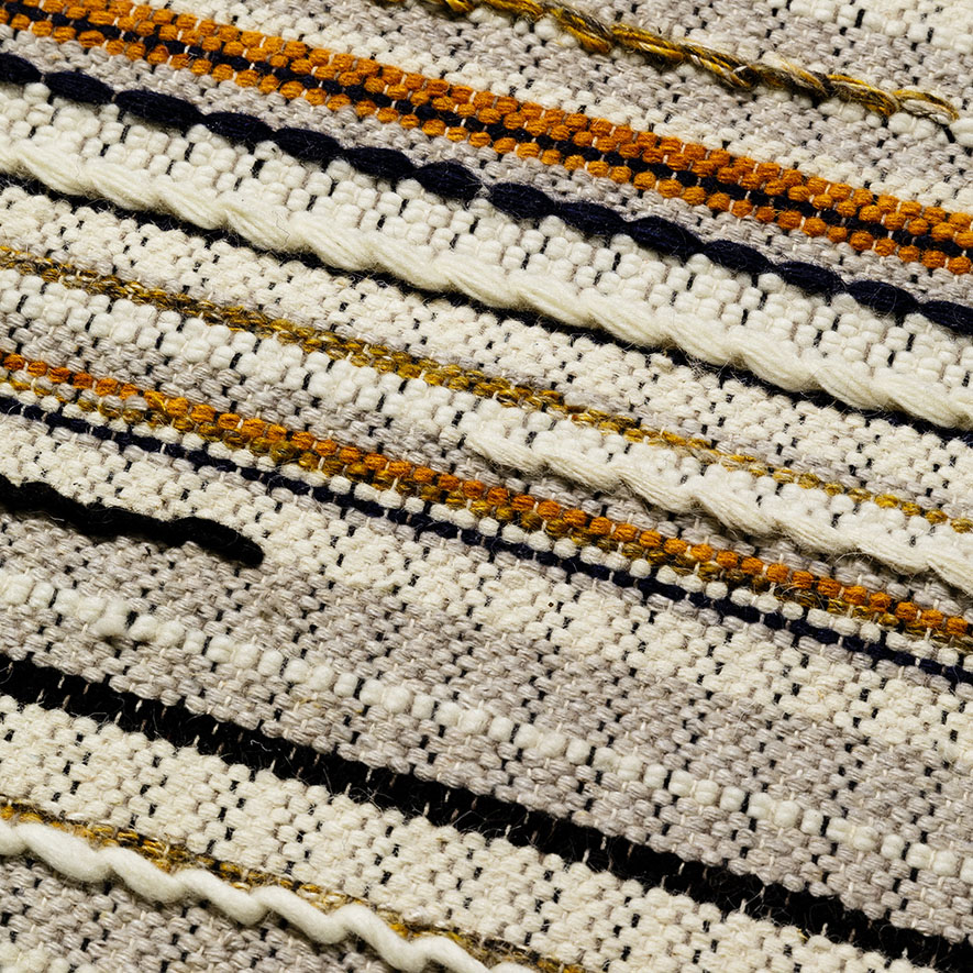 Home Republic - Javi Textured Rug Natural & Rust | Adairs