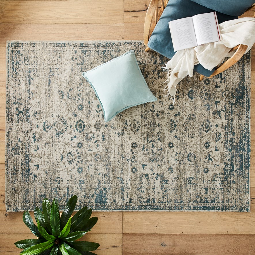 Home Republic - Boheme Slate Jacquard Rug | Adairs