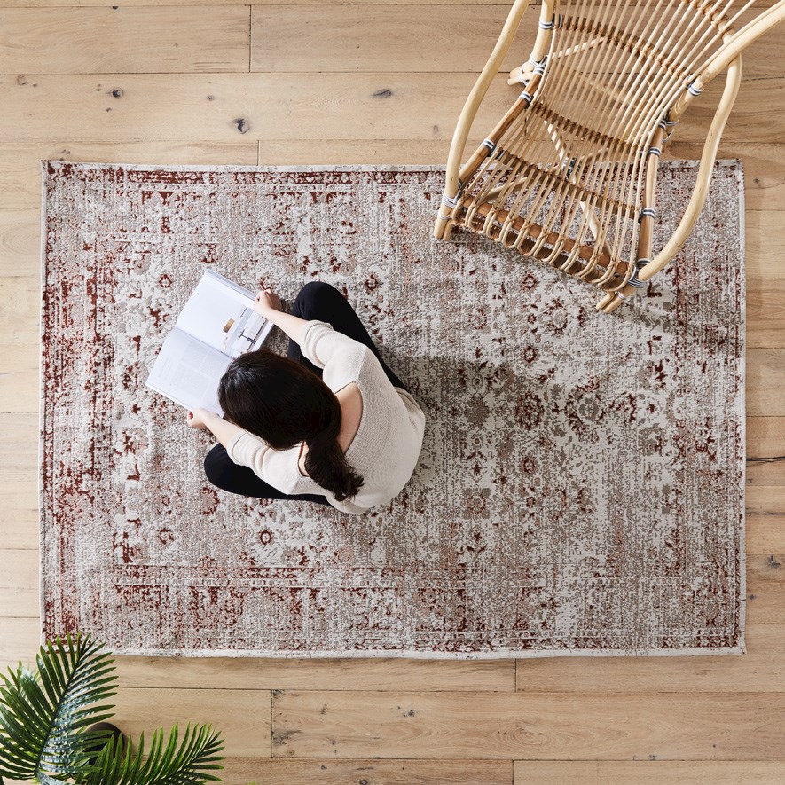 Boheme Clay Jacquard Rug | Adairs