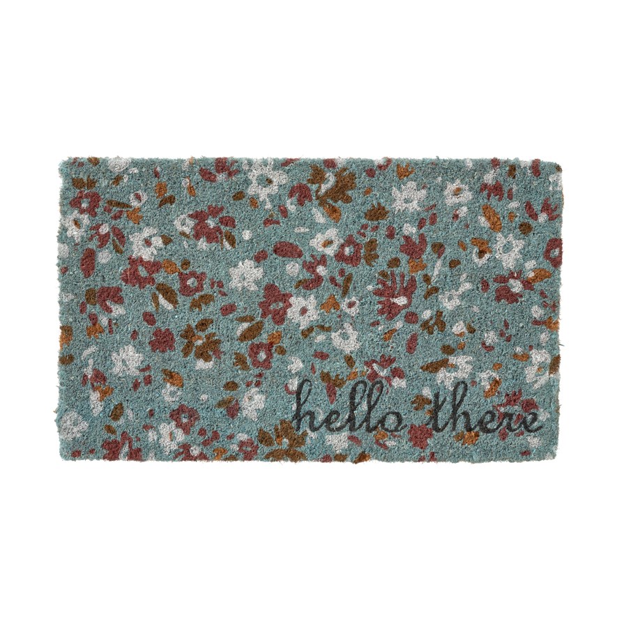 Coir Hello There Floral Regular Doormat | Adairs