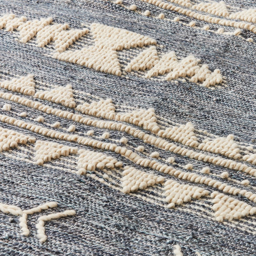Home Republic - Zanzibar Blue Smoke Rug | Adairs