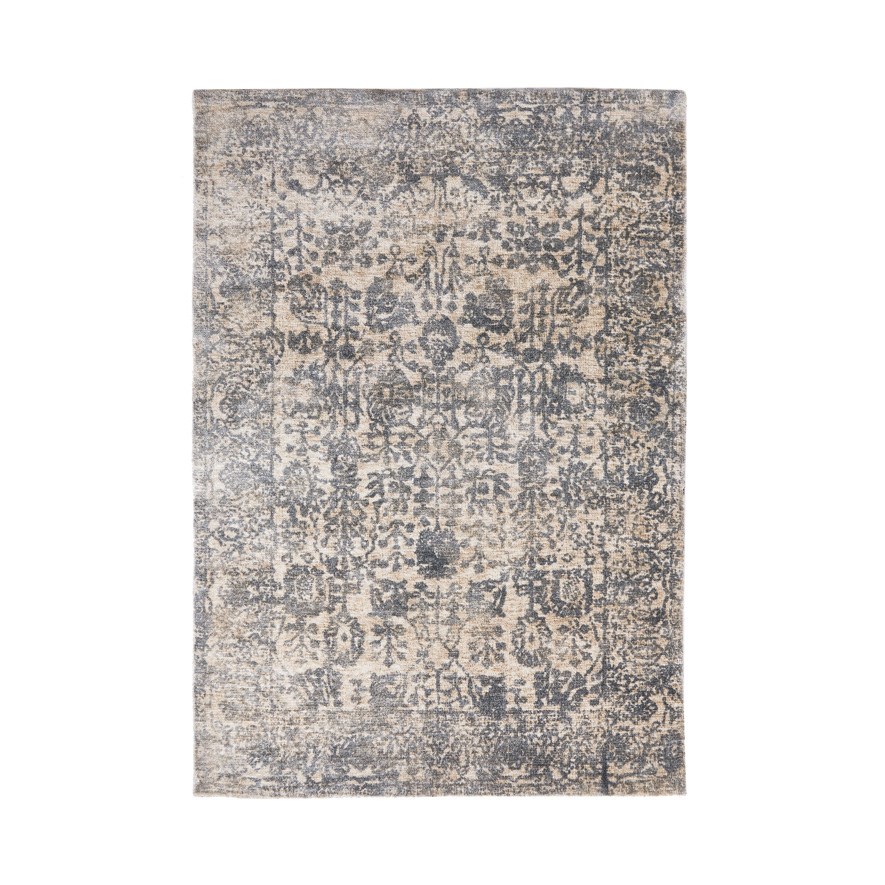 Home Republic - Florida Floral Grey & Stone Marle Rug | Adairs