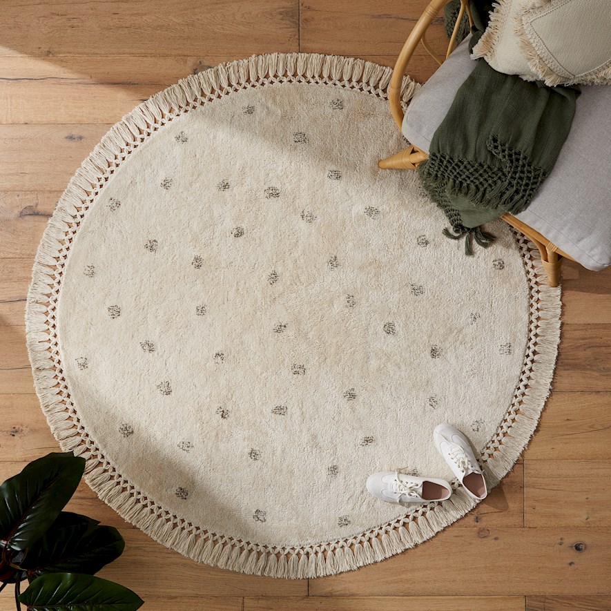 Home Republic - Dorset Forest & Natural Spot Rug Round | Adairs