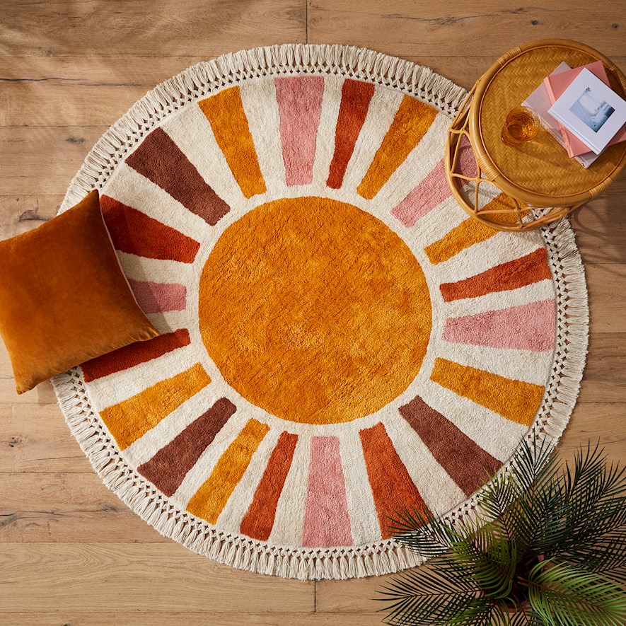 Home Republic - Retro Sun Round Rug | Adairs