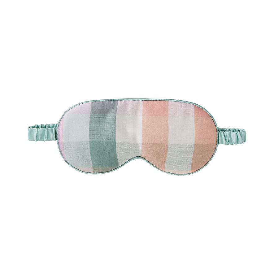 Pure Silk Soulful Hues Check Eye Mask | Adairs