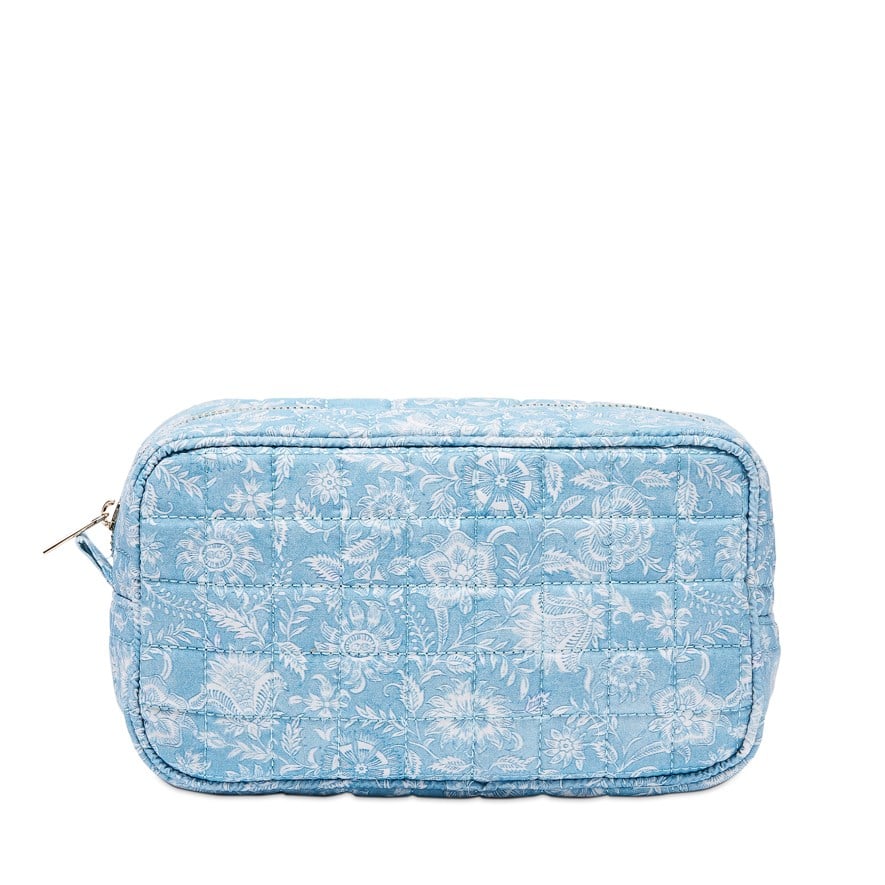 Isha Cornflower Blue Cosmetic Bag | Adairs