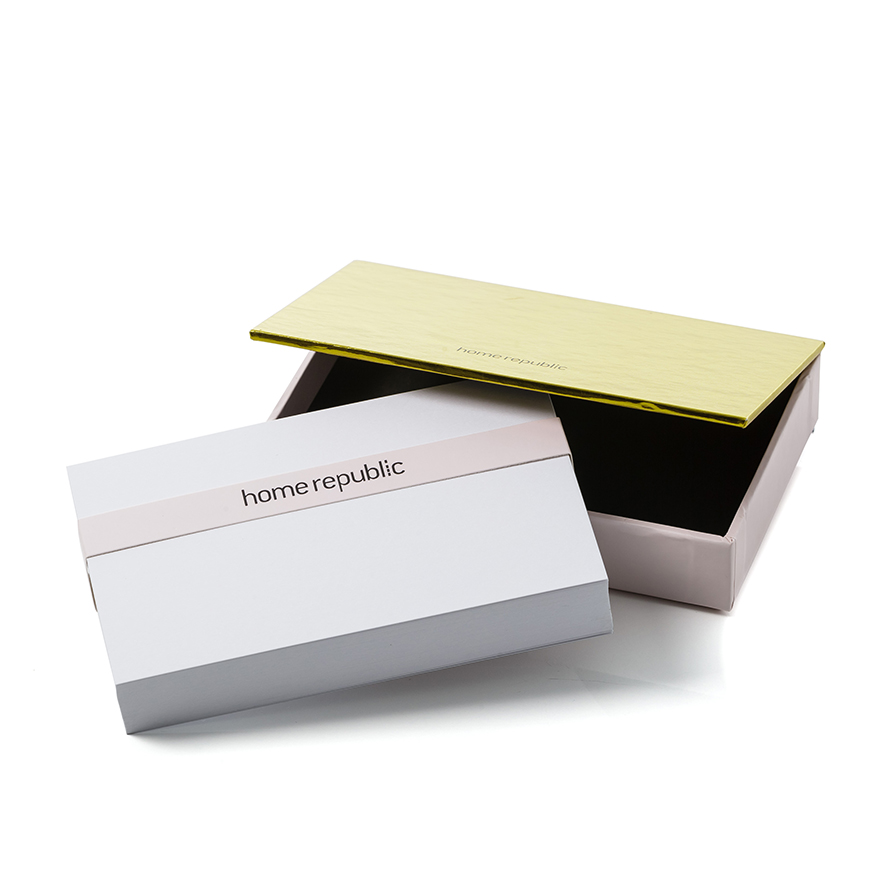 Home Republic - Memo Box Gold & Blush | Adairs