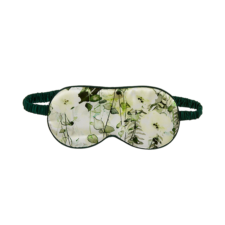 Home Republic - Draping Leaves Collection Sage Silk Eye Mask | Adairs