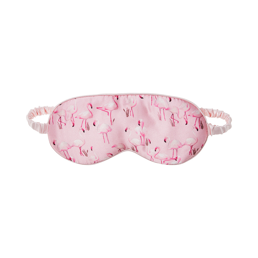 Flamingo a-gogo Blush Silk Eye Mask | Adairs