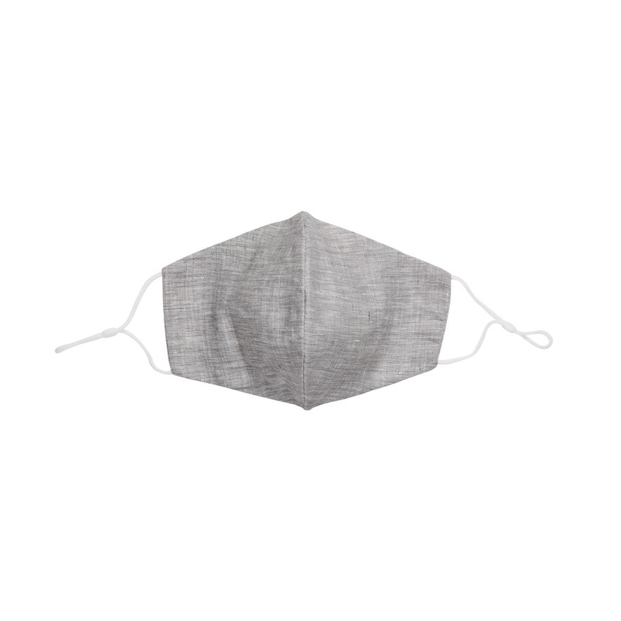 Vintage Washed Linen Grey Marle Face Mask | Adairs