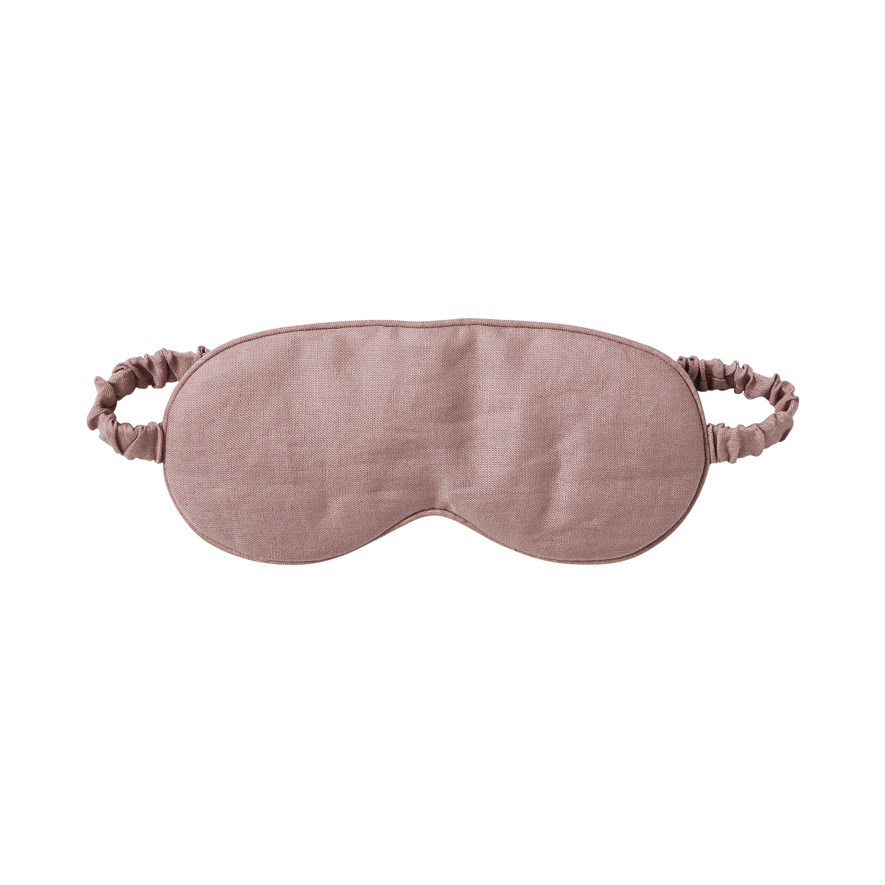 Home Republic - Vintage Washed Linen Dusty Mauve Eye Mask | Adairs