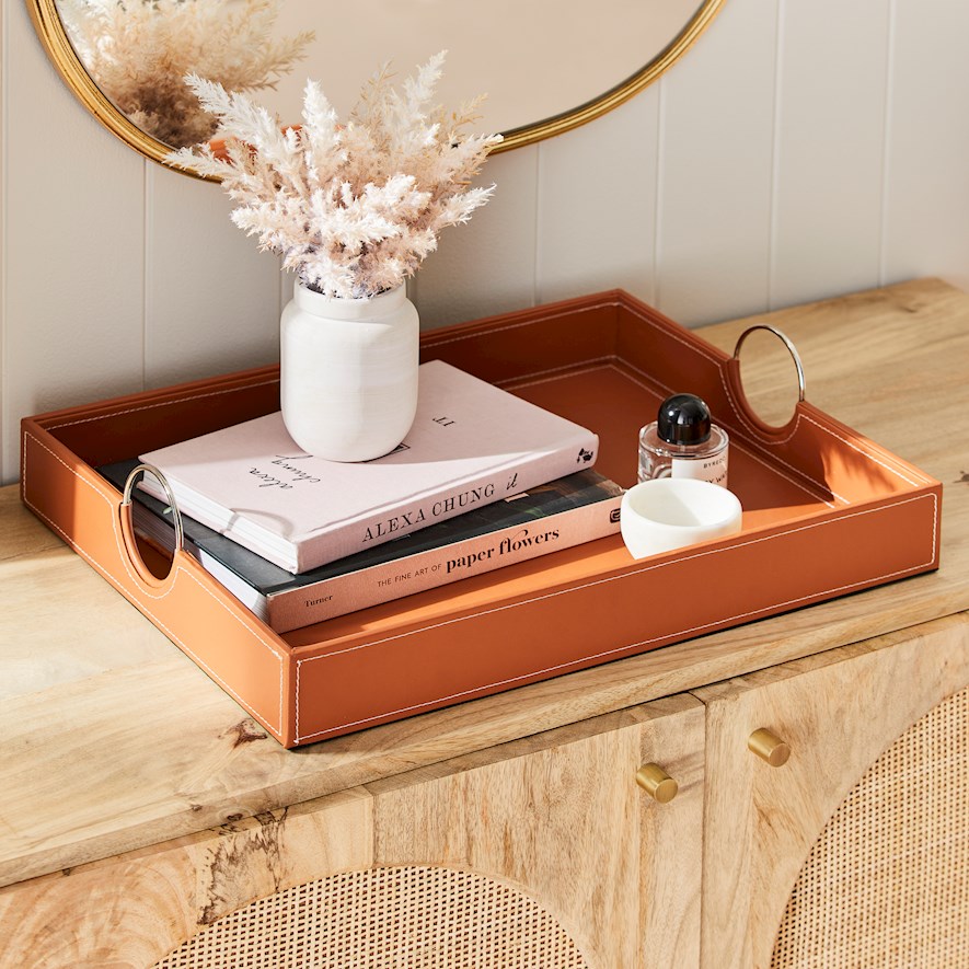 Aristo Rust Decorative Tray | Adairs