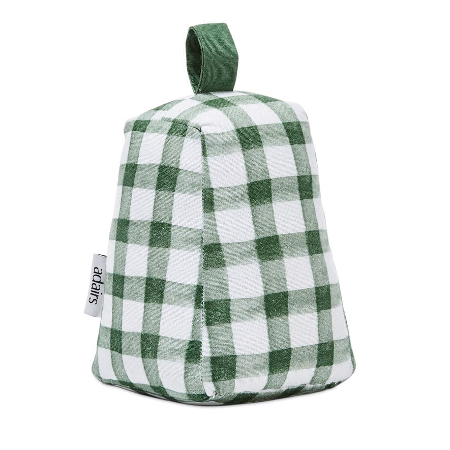 Habitation Green Check Door Stop | Adairs