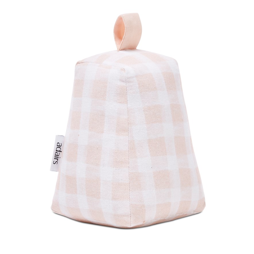 Habitation Pink Check Door Stop | Adairs
