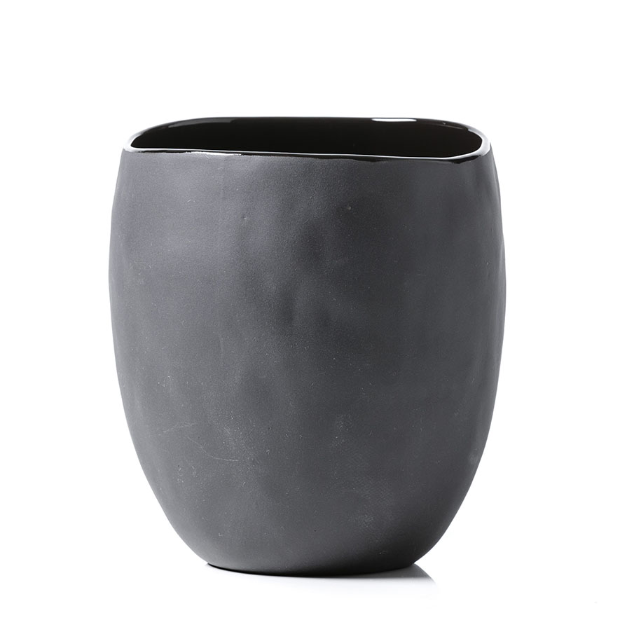Home Republic - Black Basque Organic Vase | Adairs
