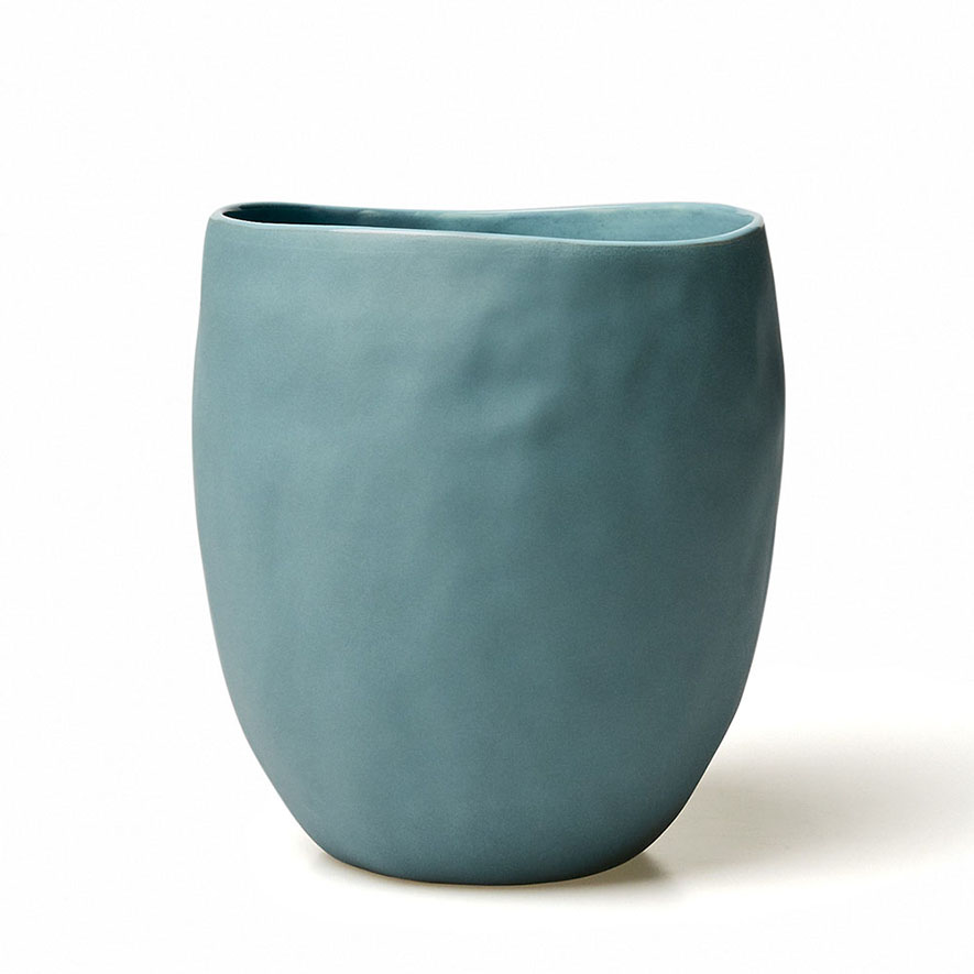 Home Republic - Slate Blue Basque Organic Vases | Adairs