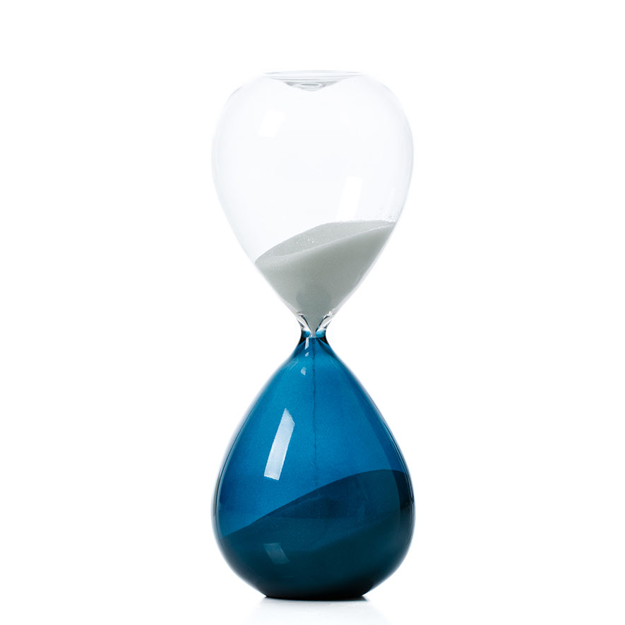 Home Republic - Clear & Teal Two Tone Sand Glass | Adairs