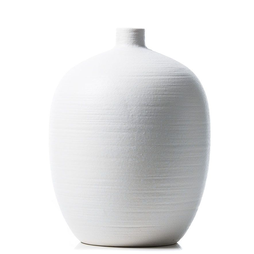Home Republic - Billy White Textured Vase | Adairs
