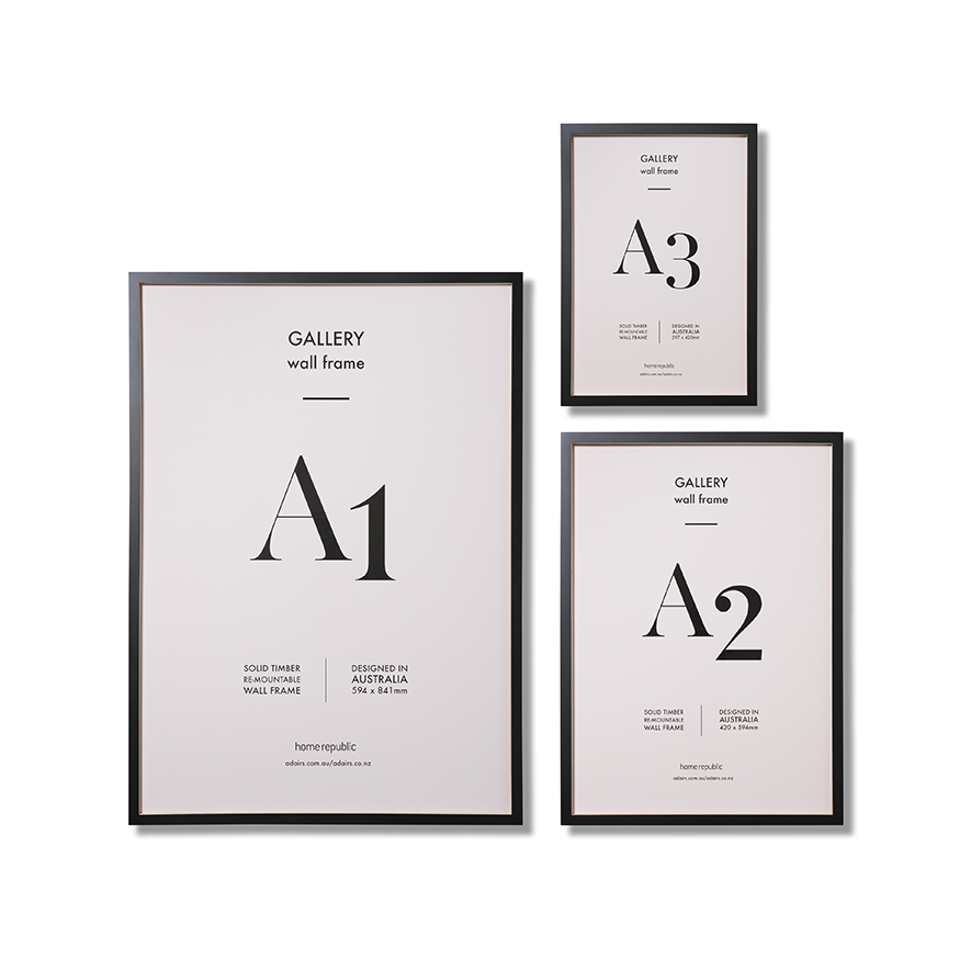 Home Republic - Gallery Frame A1 Black Wall Frame | Adairs